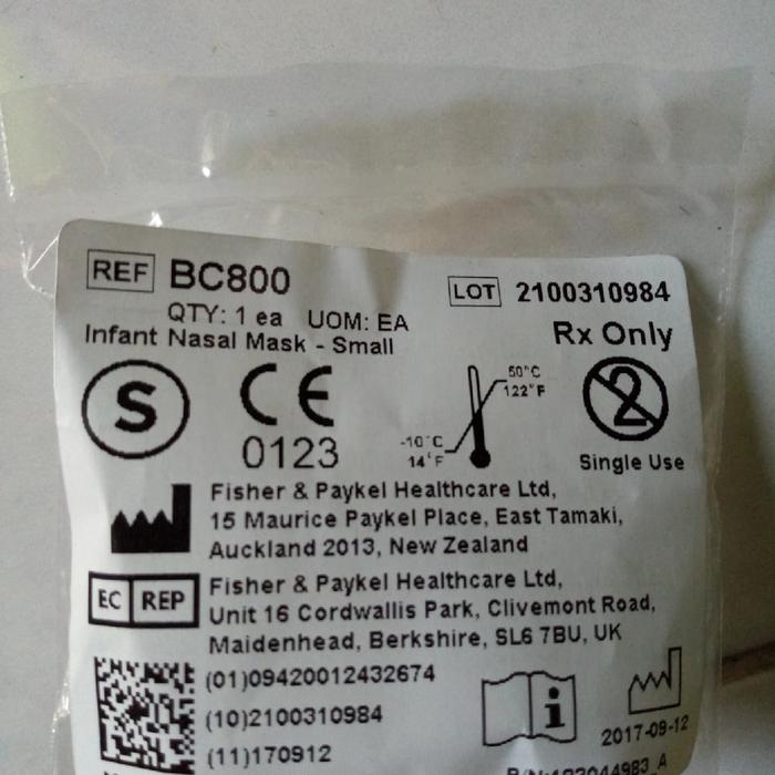 Jual Infant nasal mask size S fisher paykel / neopuff / buble cpap ...