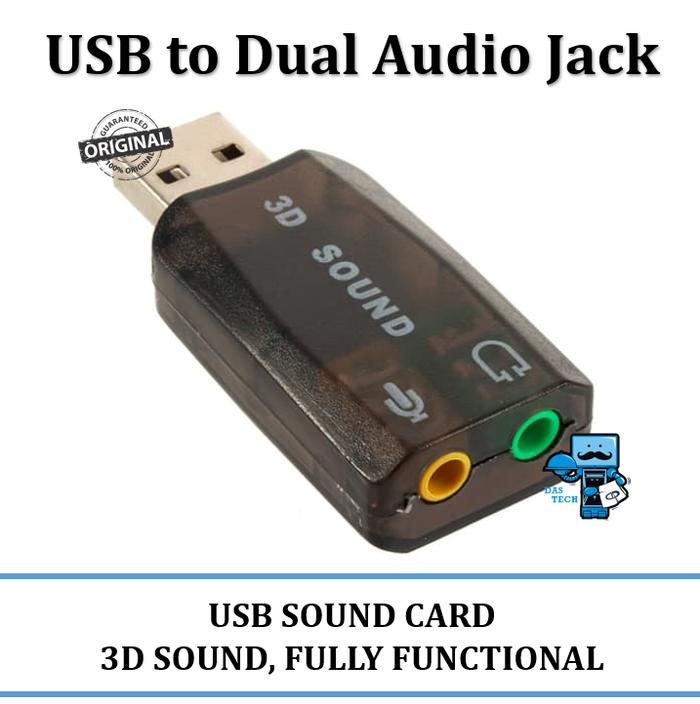 Jual USB to Dual Audio Jack Converter - USB Sound Card - Jakarta Pusat ...