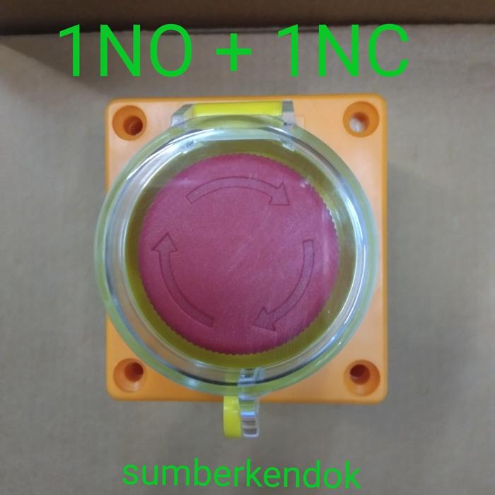 Jual TOMBOL EMERGENCY STOP + BOX + COVER LOCK 1NO + 1NC DURURAT PUSH ...