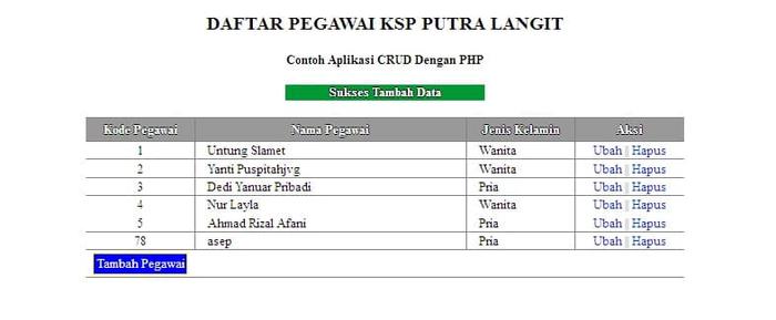 Jual APLIKASI CRUD SEDERHANA FULL SOURCE CODE - Kota Jambi - klinic ...