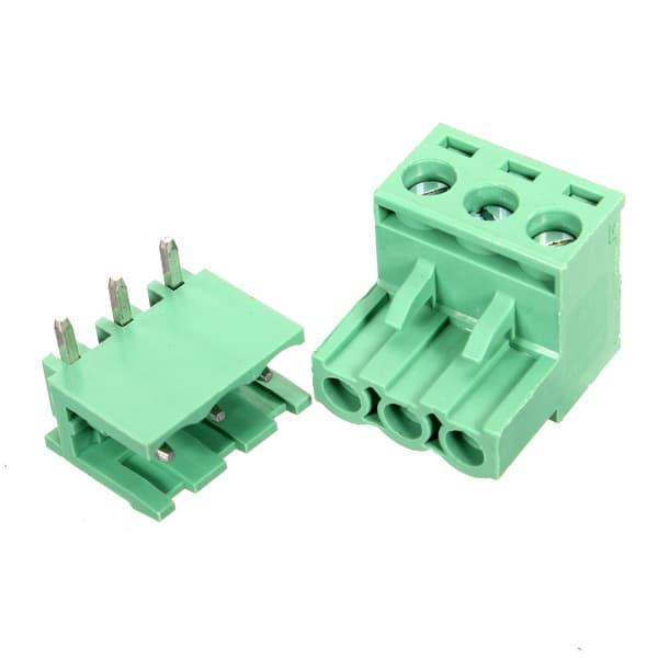 Jual Terminal Block Blok Konektor Plugable 5.08mm 3 pin Screw Hijau L ...