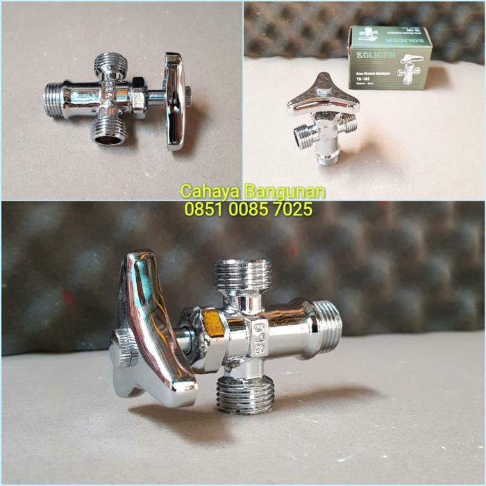 Jual Keran Mixer Jet Shower Stop Kran T Cabang 3 Toilet Model TOTO ...