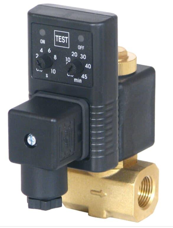 Jual Solenoid Valve 2/2 Way PT 1/2" +Timer Automatic drain valve with ...