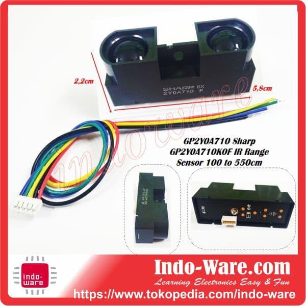 Jual GP2Y0A710 Sharp GP2Y0A710K0F IR Range Sensor 100 to 550cm - Kota ...