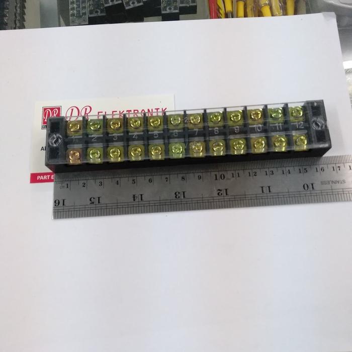 Jual Terminal Block Blok Weidu TB1512 15 A 600 v 12 pin pole Kaca Besar ...