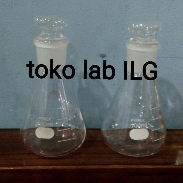 Jual Erlenmeyer tutup asah pyrex 100ml - Kab. Bandung Barat - TOKO ALAT ...