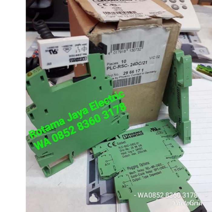 Jual PLC-RSC 24DC/21 P/N: 2966171 Relay Slim Phoenix Contact Coil 24VDC ...