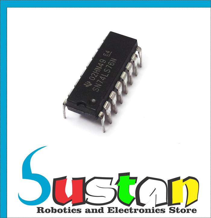 Jual SN74LS76N 74LS76 IC DIP-14 Position Line Trigger Dual Quad 2-Input ...