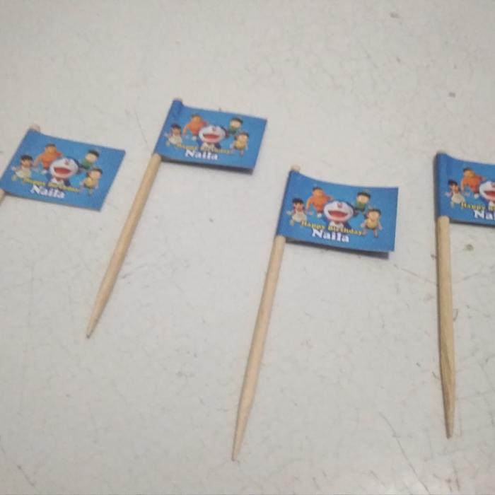 Jual Bendera Cake atau Topper Doraemon Perlengkapan Ulang Tahun - Kota ...