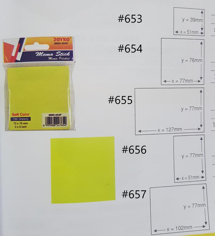 Jual Post It 653 Sticky Note Memo Stick Joyko MMS-653P - Jakarta Utara - GJ Shop 2016 | Tokopedia