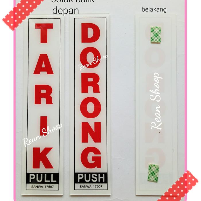 Jual Sign board label acrylic akrilik papan peringatan pintu tarik ...