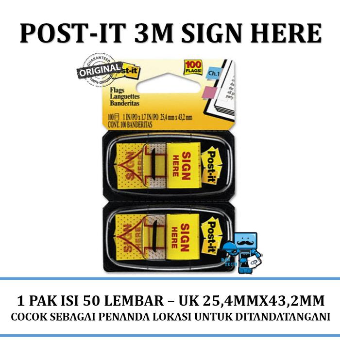 Jual Kertas Post IT 3M Sign Here - Jakarta Pusat - das technology ...