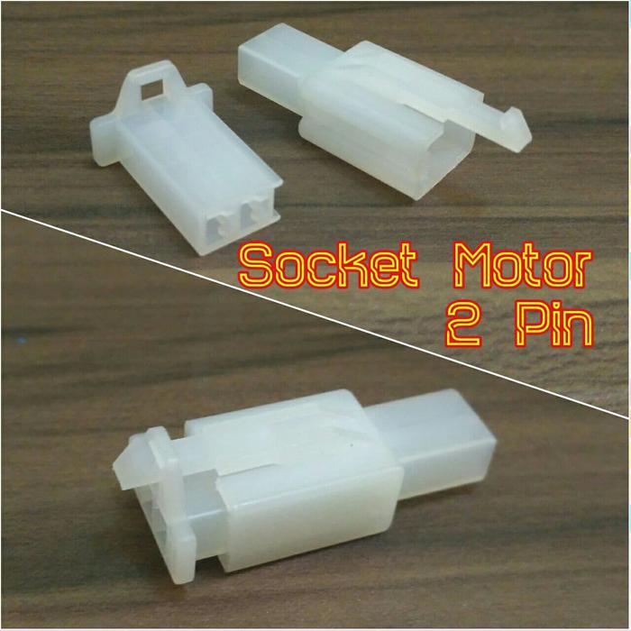 Jual Soket Konektor Motor 2 Pin Socket Connector 2Pin tanpa skun - Kota ...
