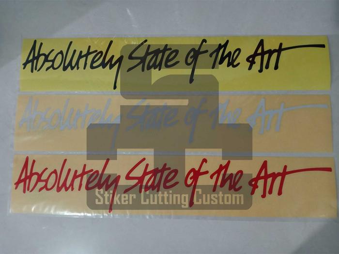 Jual Stiker Absolutely State of The Art panjang 60cm - Kota Semarang ...