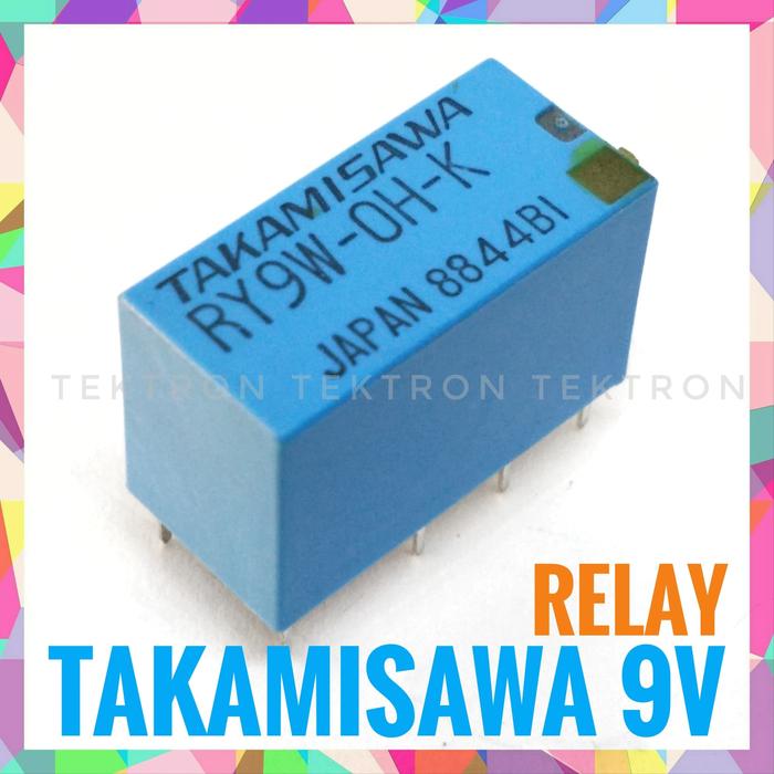Jual TAKAMISAWA Relay 9VDC RY9W-OH-K DPDT 9v arduino uno - Kota Bandung - TEKTRON | Tokopedia