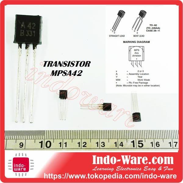 Jual MPSA42 A42 High Voltage Transistor package to-92 MPSA 42 mpsa42 ...