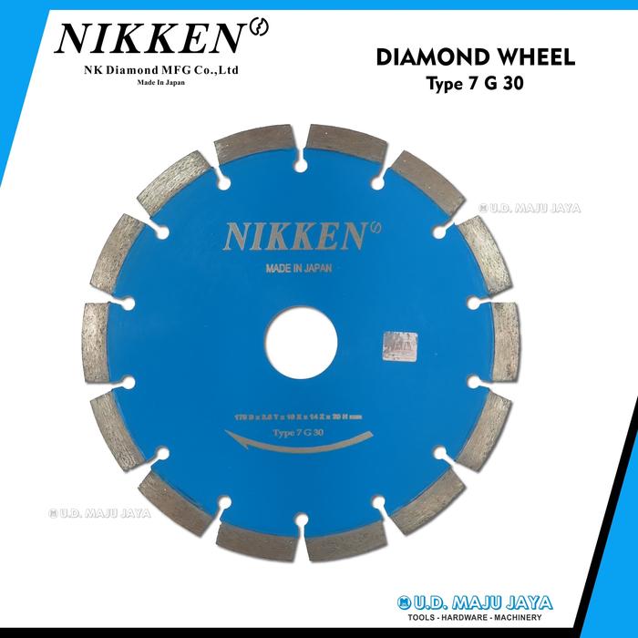 Jual NIKKEN DIAMOND WHEEL 7 INCH G 30 DRY MATA POTONG BETON GRANIT ...