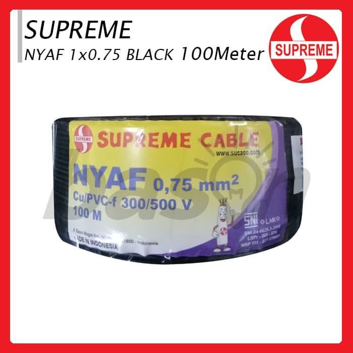 Promo Supreme NYAF 1x0.75mm @100 Meter - Kabel Listrik - Hitam - Jakarta Utara - Bason | Tokopedia
