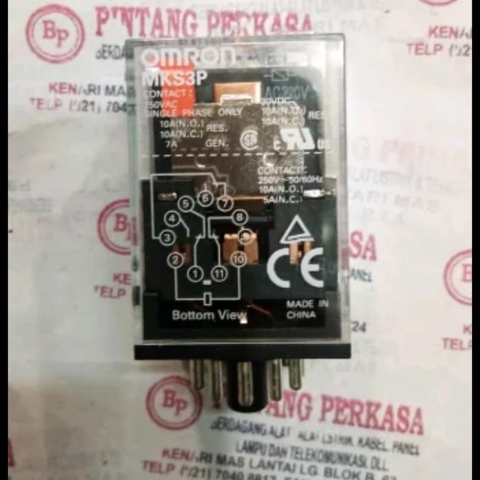 Jual Relay MKS3P / MKS-3P 220V AC 11 Pin / 11 Kaki merk Omron Original ...