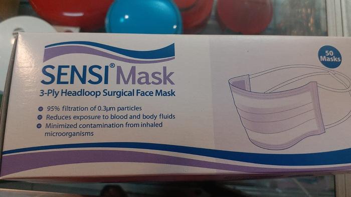 Jual SENSI MASK MASKER 3PLY HEADLOOP SURGICAL FACE HIJAB BISA GOJEK ...