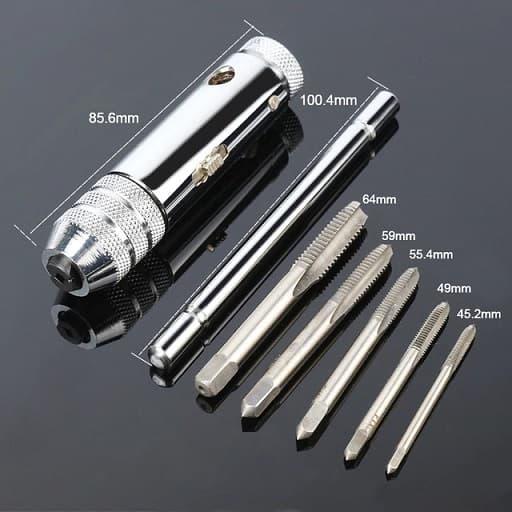 Jual Hand Tap Drill Tapping Tool Set + Mata M3-M8 Pembuat Lubang Baut ...