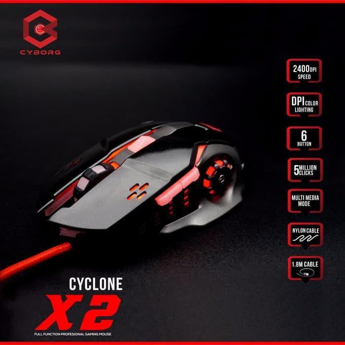 Jual Cyborg X2 Cyclone | USB 6D 2400Dpi | Gaming Mouse - Jakarta ...