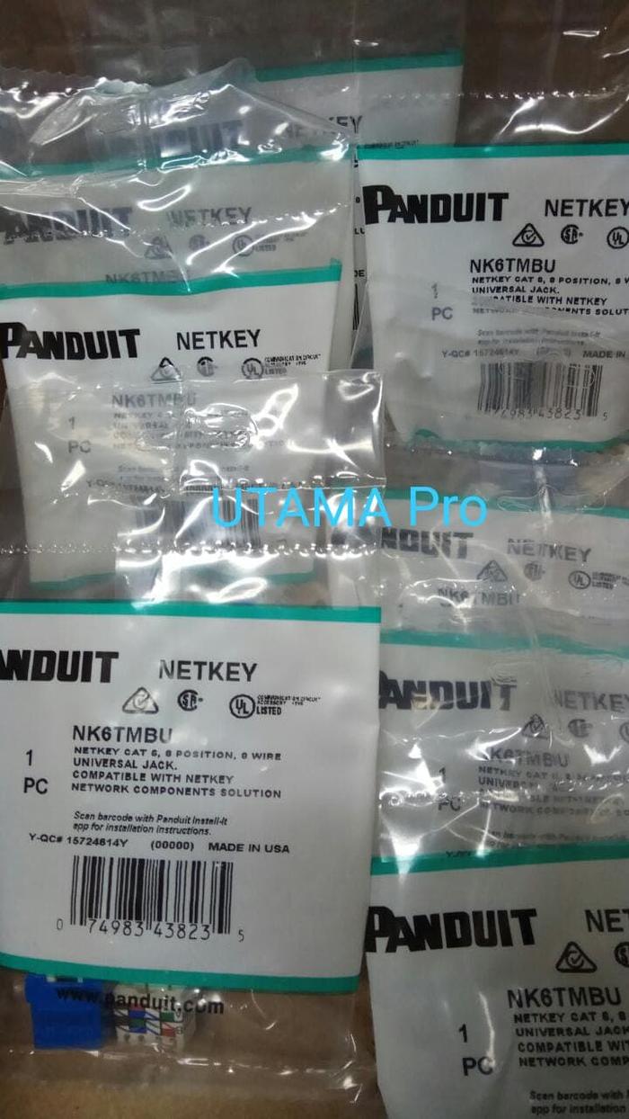 Jual Panduit NETKEY Modular Jack Cat 6 NK6TMBU - Jakarta Pusat - UTAMA ...
