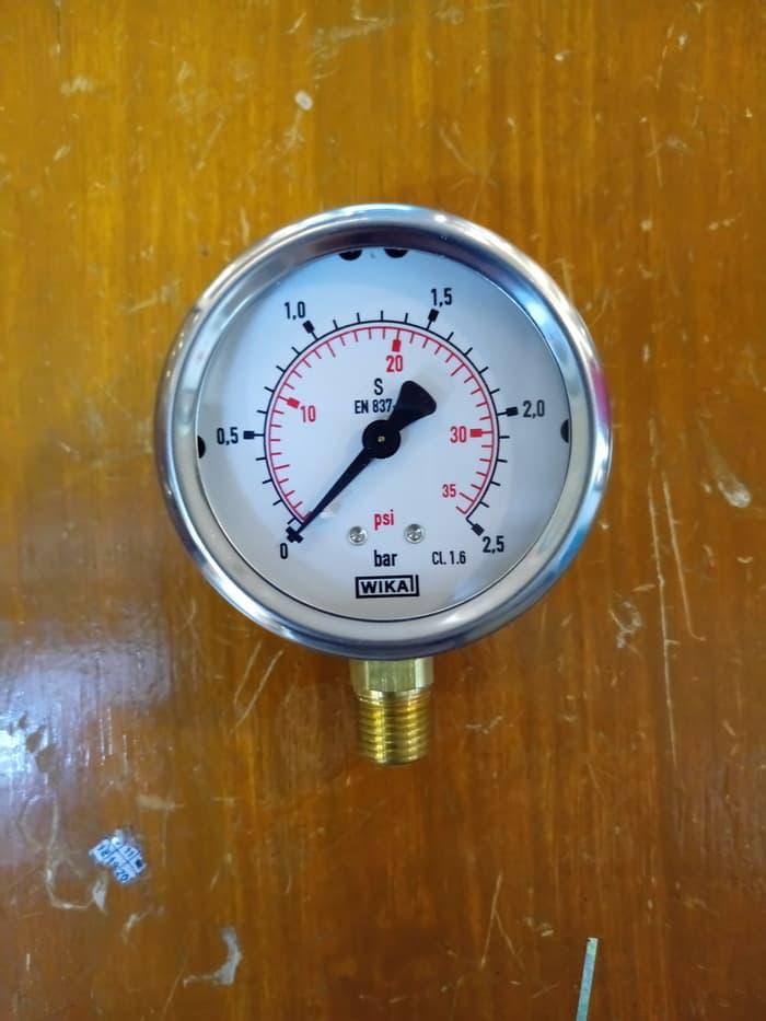 Jual WIKA Pressure Gauge / Manometer Range 2.5 bar 2nd scale psi ...