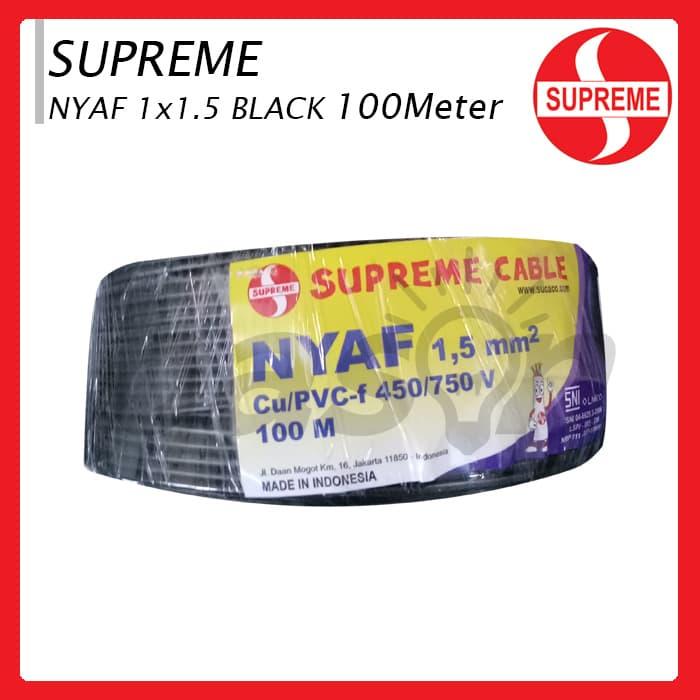 Promo Supreme NYAF 1x1.5mm @100 Meter | Kabel Listrik - Hitam - Jakarta Utara - Bason | Tokopedia