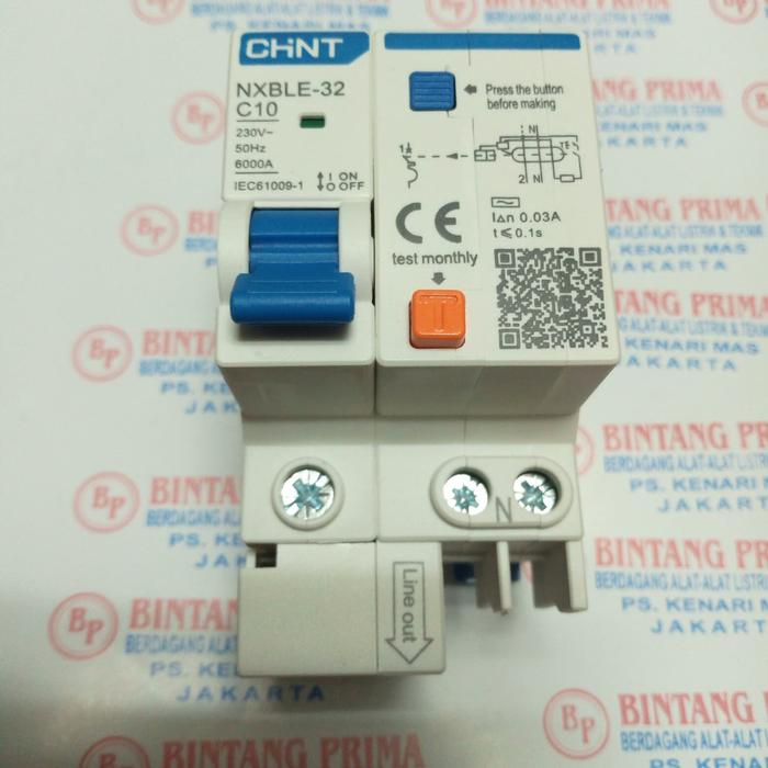 Jual RCCB / ELCB / RCBO 2P 6A-32A Tipe NXBLE-32 1P+N 6 Ka Merk CHINT - 10A, 30Ma - Jakarta Pusat ...