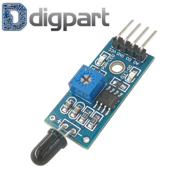 Jual Fire Detection Infrared Receiver 4pin Modul Pendeteksi Kebakaran ...
