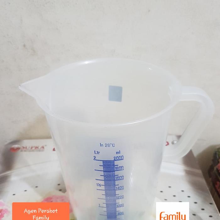 Jual Gelas Ukur Takaran / Gelas Takar Air 2 Liter Green Leaf Tebal ...