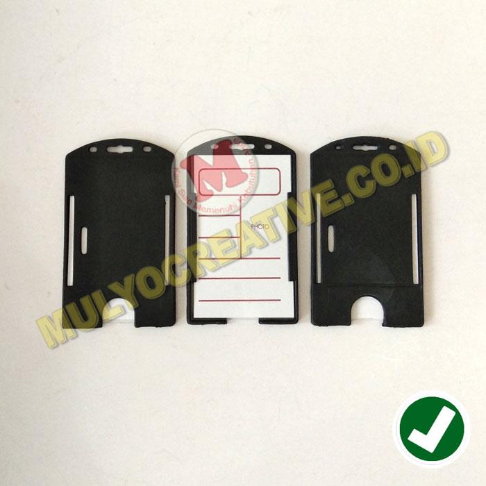 Jual ID Card Holder Bahan Plastik Warna Hitam - Tempat ID Card Hitam ...