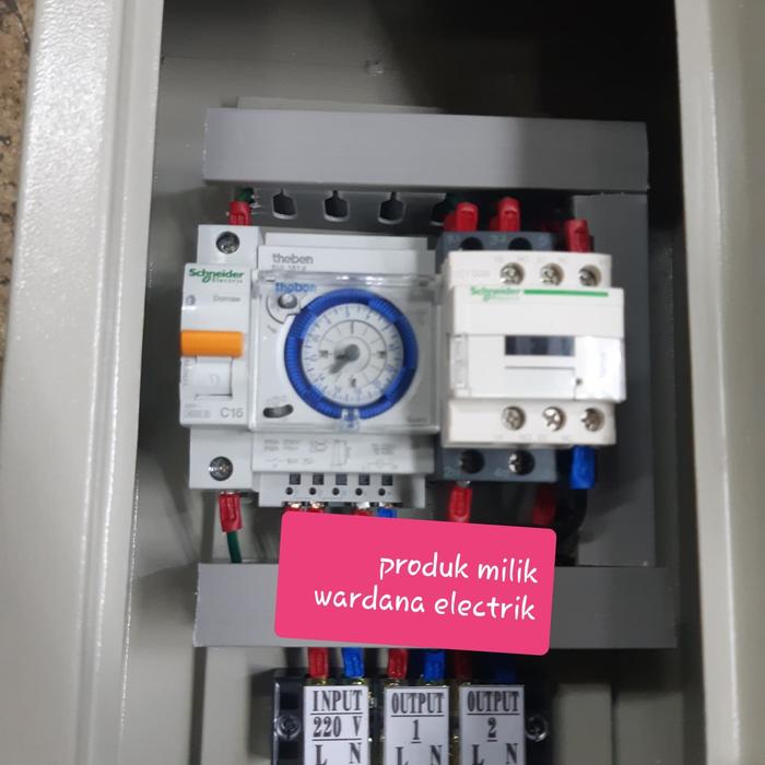 Jual panel timer kontaktor/panel otomtis lampu pju/rumah/taman ...