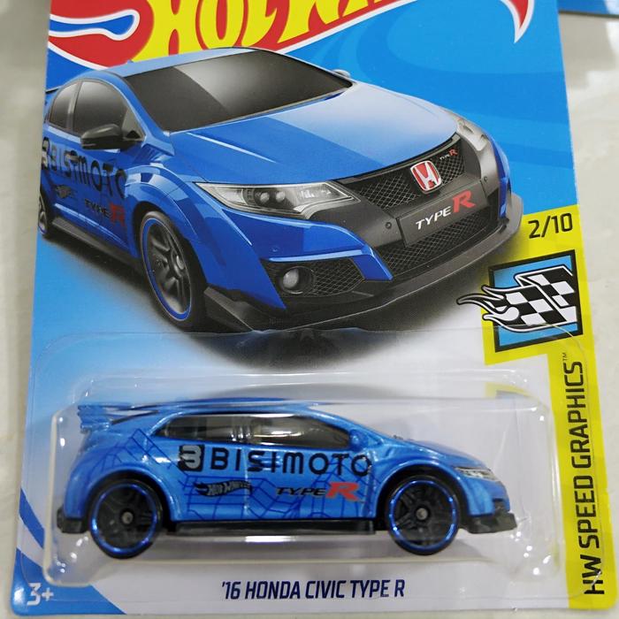 Jual S0019-HOT WHEELS / HOTWHEELS-'16 HONDA CIVIC TYPE R-BIRU - Kota ...