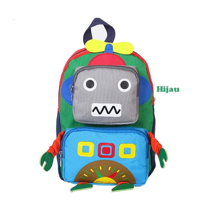 Jual [PROMO] !!! Tas Ransel Kecil 3D Fantasmic Robot - Hijau - Kota ...