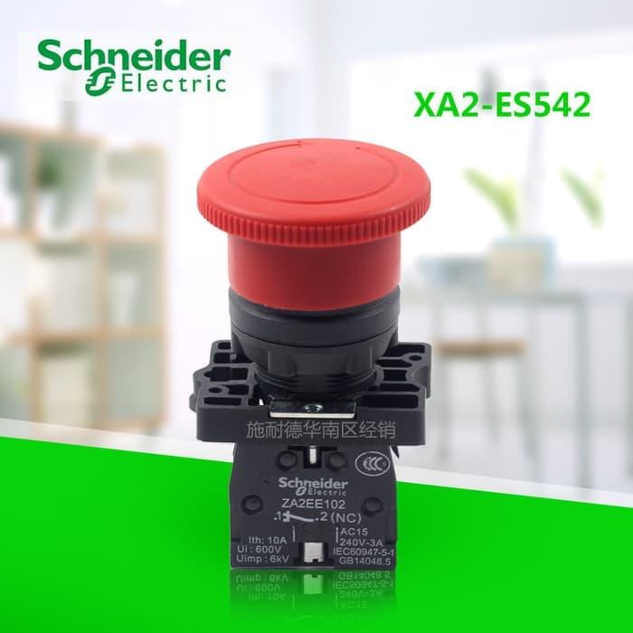 Jual Emergency Stop 22mm 1 N/C Schneider Telemecanique - XA2ES542 - Kab ...