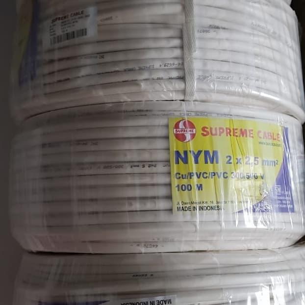 Jual Kabel Listrik NYM 2x2.5 mm Putih NYM 2 x 2,5 mm Supreme ( 100 ...