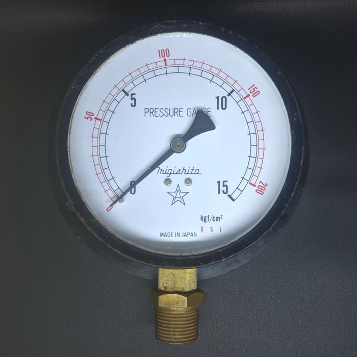 Jual MIGISHITA Glycerin Pressure Gauge 15 kgf/cm2 / 200 PSI (dia 4 inch) - Kota Batam - Toko ...