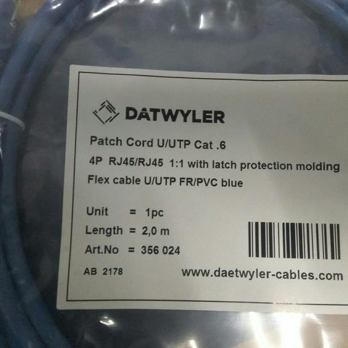 Jual KABEL LAN (patch cord) UTP CAT 6 DATWYLER - Kota Tangerang - HS ...