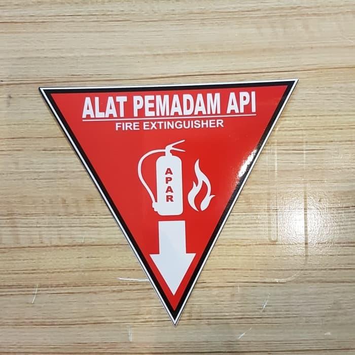 Jual SIGN STICKER LABEL K3 RAMBU SEGITIGA APAR PEMADAM 27X27X27CM ...