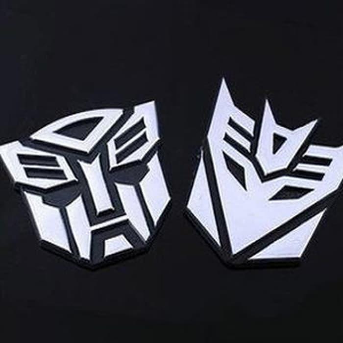 Jual stiker mobil emblem motif transformer autobot dan decepticon ...