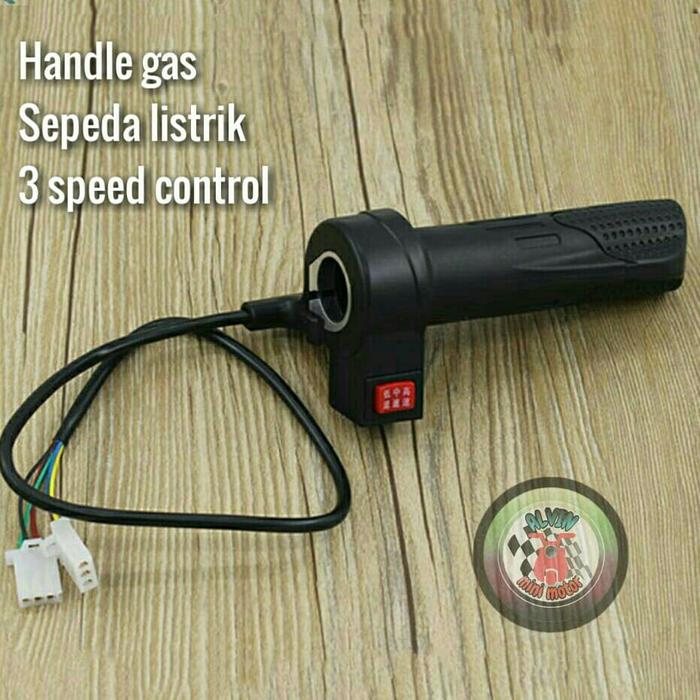 Jual handle gas sepeda listrik 3 kecepatan speed control universal ...