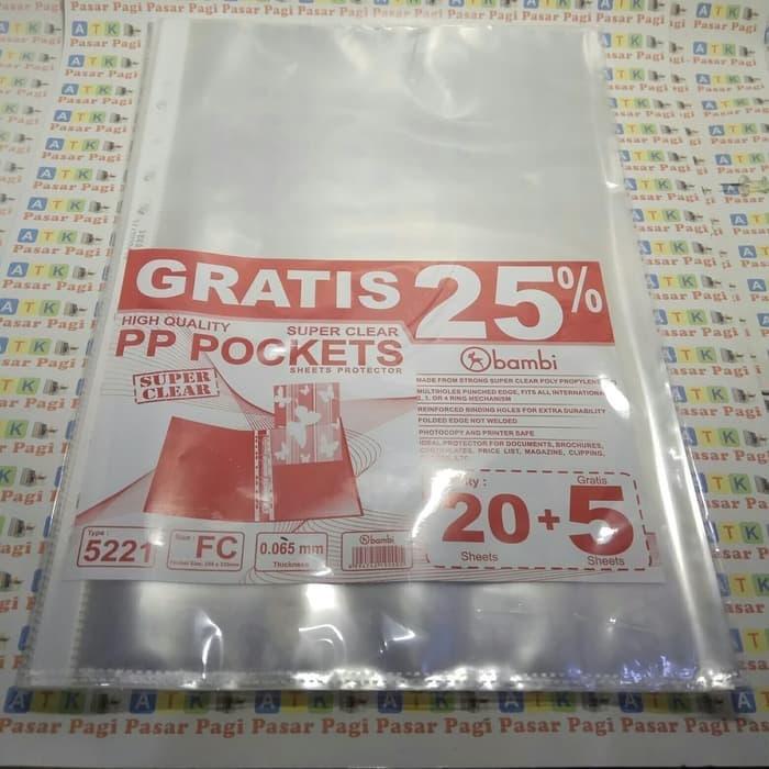 Jual PP Pocket Bambi A4 dan Folio ( isi 20+ 5 pc ) - Folio - Jakarta ...