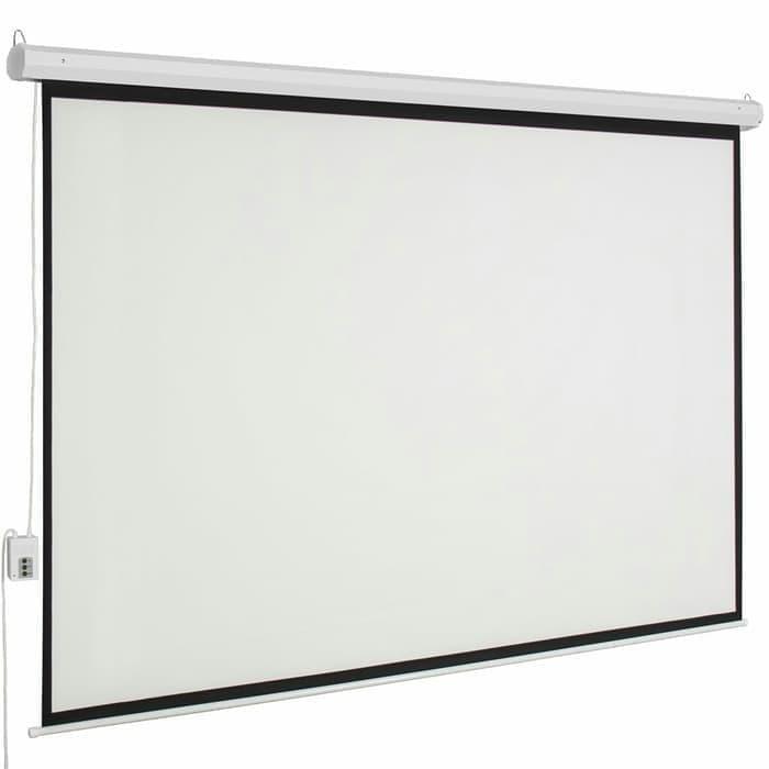 Promo Screen Projector 200 Inch Motorized Layar Proyektor Elektrik ...