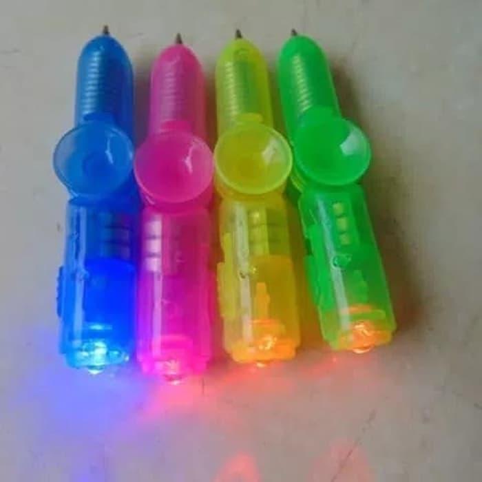Jual Pulpen Spinner Nyala Lampu Warna Warni Disko / Pen Spinner LED ...
