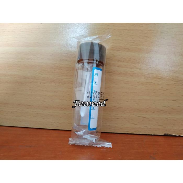 Jual Stool Specimen Container With Spoon Sterile Labware 30 ml 1 Pack ...