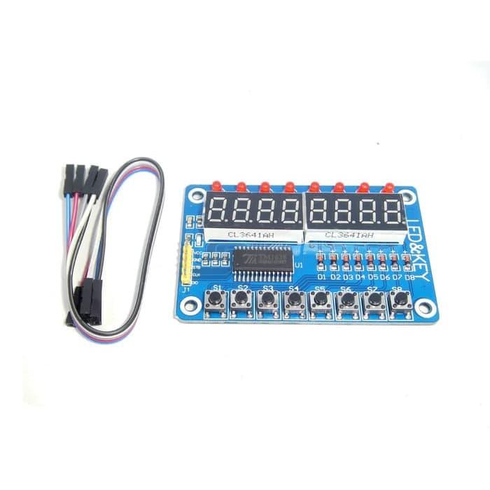 Jual SEVEN SEGMENT 8 ANGKA 8 SWITCH MODULE TM1638 READY STOCK - Jakarta ...