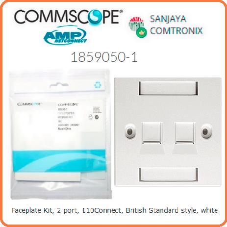 Jual AMP Commscope Faceplate 2 Port / Face Plate 2 Hole ORIGINAL ...