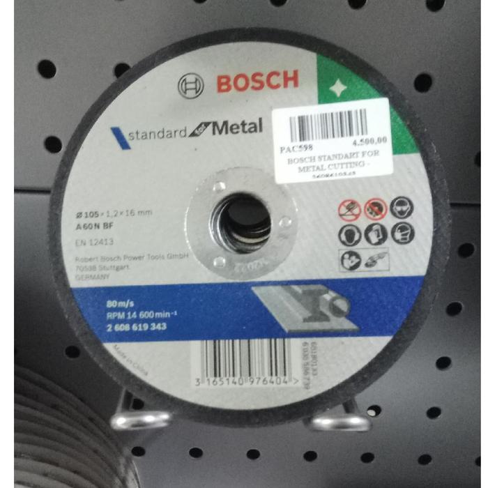Jual BOSCH STANDART FOR METAL CUTTING 4INCH X 1.2MM - 2608619343 - Kota ...